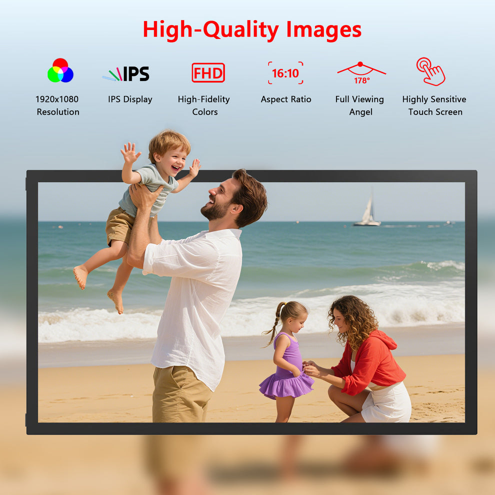 21.5" Large Frameo Digital Photo Frame, 64GB WiFi Digital Picture Fram ...